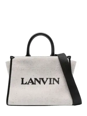 LANVIN Logo-embossed Tote Bag - Neutrals