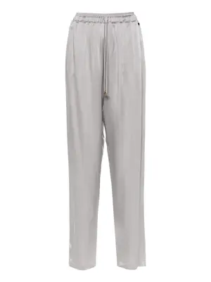 Elisabetta Franchi Satin Tapered Trousers - Grey