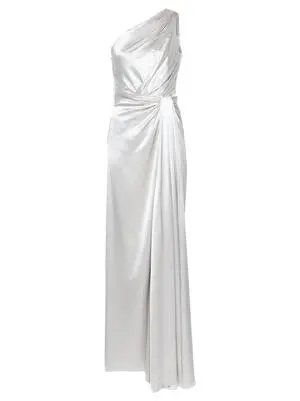 Dolce & Gabbana Off-shoulder Silk Gown - Grey