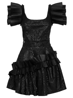 PHILIPP PLEIN Philipp Plein Faux-Leather Mini Dress