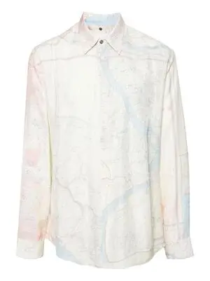 OAMC Map-print Shirt - Neutrals