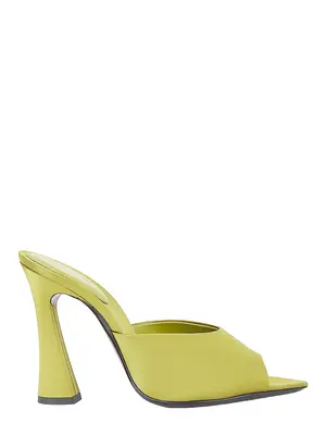 Saint Laurent Suite Mule Sandal - Kaki Green
