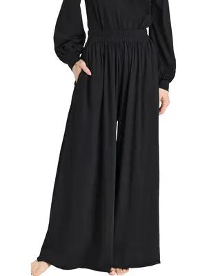 Lunya Pima Wide-leg Pants - Immersed Black