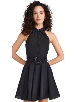 Hemant & Nandita Belted Mini Dress - Black