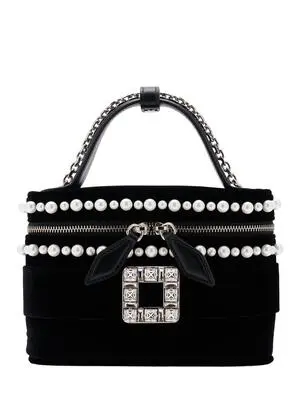 ROGER VIVIER Velvet Vanity Micro Bag - Black