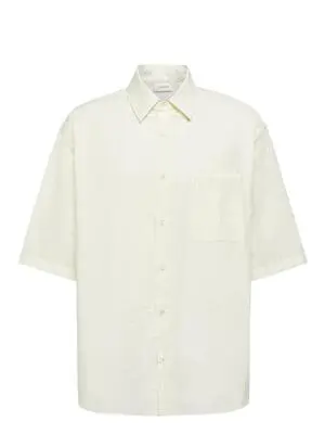 LEMAIRE Oversized Cotton-blend Shirt - Yellow