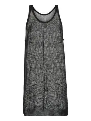 Rick Owens Maglia Virgin Wool Tank Top - Black