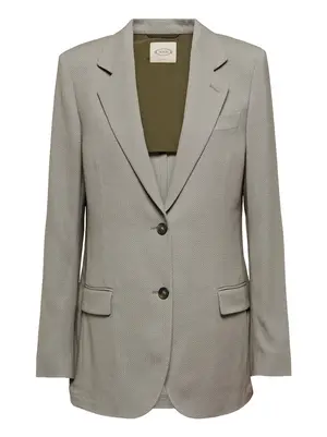 TOD'S Notched Lapel Single-breasted Blazer - Beige