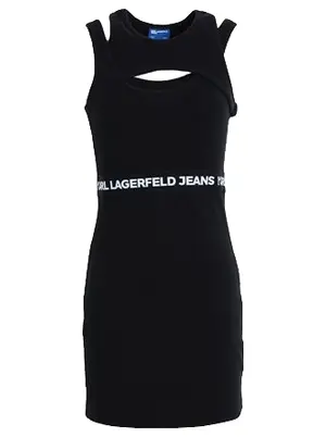 Karl Lagerfeld Logo Tank Mini Dress - Black