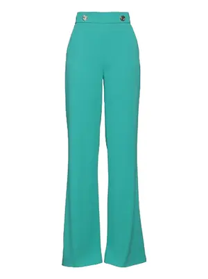 Pinko Wide-Leg Crepe Pants Blue