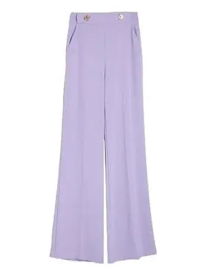 Pinko Wide-Leg Crepe Pants Purple