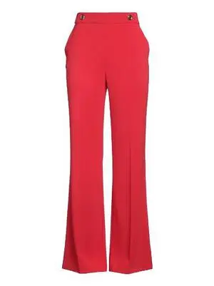 Pinko Wide-Leg Crepe Pants Red