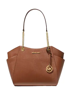 Michael Kors Jet Set Large Saffiano Leather Shoulder Bag - Brown