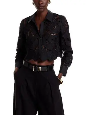 L'Agence L'Agence Seychelle Lace Shirt Black
