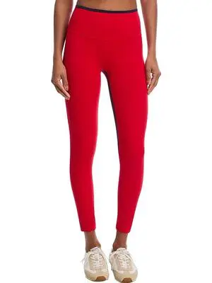 Splits59 High Waisted 7/8 Leggings - Pirate Red/indigo