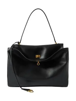 Balenciaga Rodeo Large Leather Shoulder Bag - Black