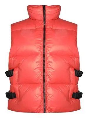 Givenchy Sleeveless Puffer Vest With Buckles - Orange