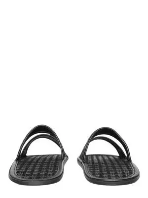 BODE Woven Raffia Slides - Black