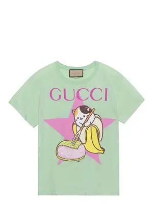 Gucci X Bananya Printed T-shirt - Green