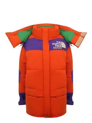 Gucci Long Down Jacket - Orange/purple/green