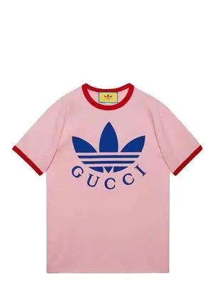 Gucci X Adidas Cotton Jersey T-shirt - Pink/red