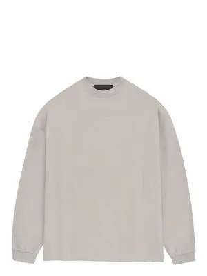 Fear Of God Essentialong Sleeve Long Sleeve Tee Shirt - Silver Cloud