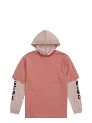 Supreme Layered Hooded Long Sleeve Top - Tan