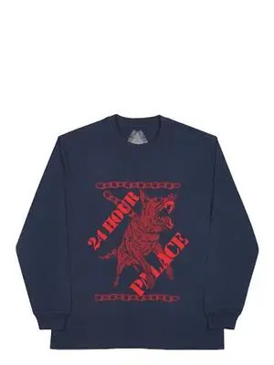 PALACE 24 Hour Longsleeve - Navy Blue