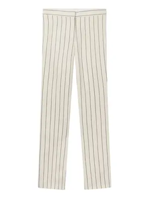 Stella McCartney Pinstriped Straight-leg Trousers - Neutrals