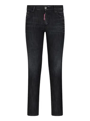 Dsquared2 Logo-patch Tapered Jeans - Black