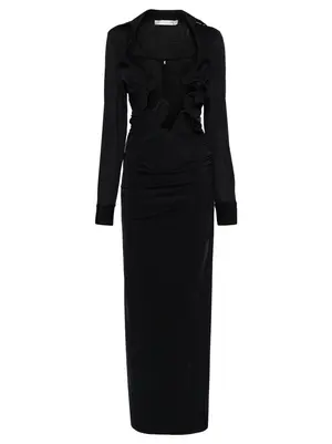 Christopher Esber Venus Plunging Maxi Dress - Black