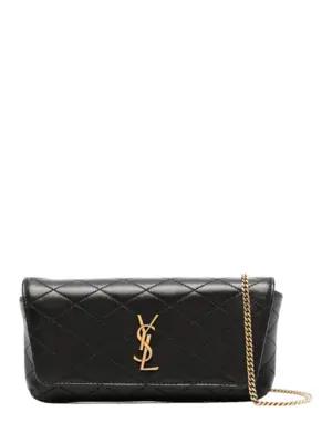 Saint Laurent Gaby Quilted Phone Case Bag - Black
