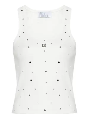 Giuseppe Di Morabito Crystal-embellished Tank Top - White