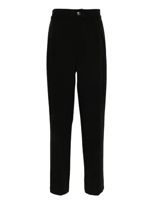 Versace Wide-leg Pleated Trousers - Black