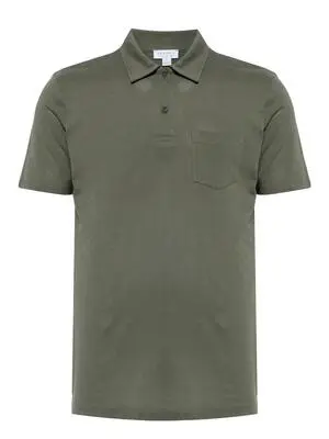 Sunspel Riviera Cotton Polo Shirt - Green