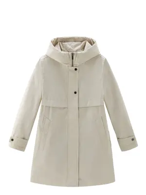 Woolrich Cotton Hooded Parka Coat - Neutrals