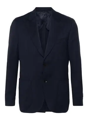 LARDINI Single-breasted Wool Blazer - Blue
