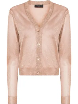 Fabiana Filippi Metallic-threading Cardigan - Orange