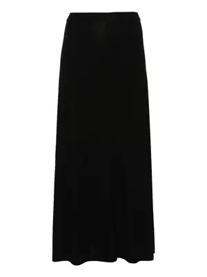 TOTÊME High-waisted Midi A-line Skirt - Black