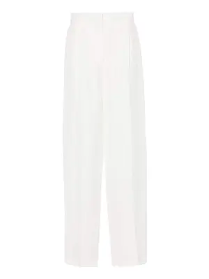 MSGM Pleat-detail Trousers - White