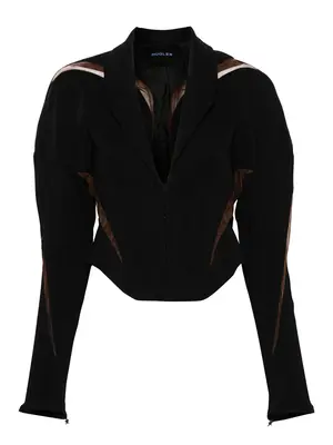 MUGLER Spiral Illusion Jacket - Black