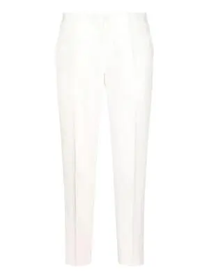 Dolce & Gabbana Linen Tailored Trousers - White