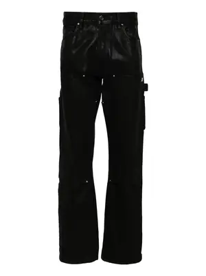 Amiri Mid-rise Straight-leg Trousers - Black
