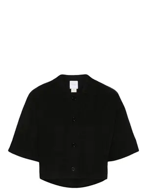PATOU Wave Cropped Shirt - Black