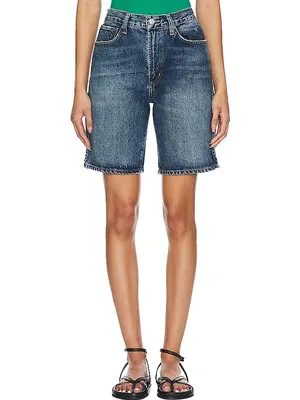 AGOLDE Vida High Rise Relaxed Straight Denim Shorts Control