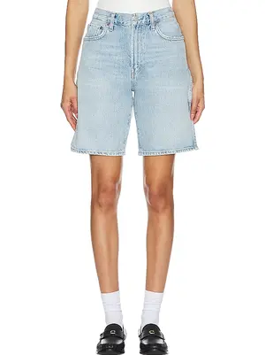 AGOLDE Vida High Rise Relaxed Straight Denim Shorts Fragment