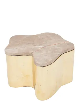 ANASTASIO HOME Flo Box - Brass & Stone