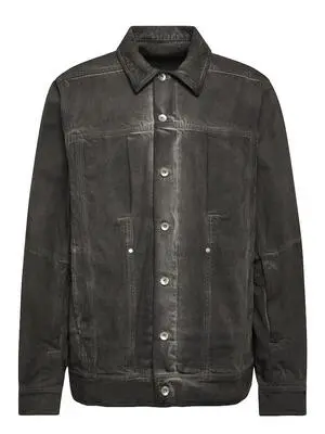 Rick Owens Sphinx Jumbo Worker Denim Jacket - Black