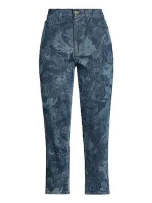 TWINSET Straight-leg Floral Print Jeans - Blue