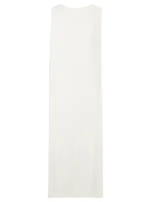 Jacquemus Draped Open-back Ribbed Maxi Dress - White